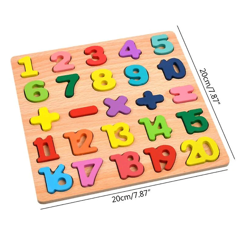 Wooden Numbers Puzzle Board for Kids | Montessori Math Learning Toy (1 ...